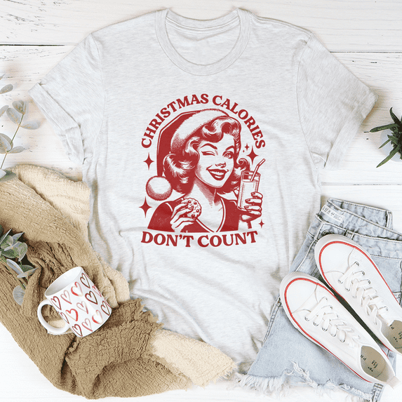 Christmas Calories Dont Count Tee Heather Prism Peach S Peachy Sunday T ...