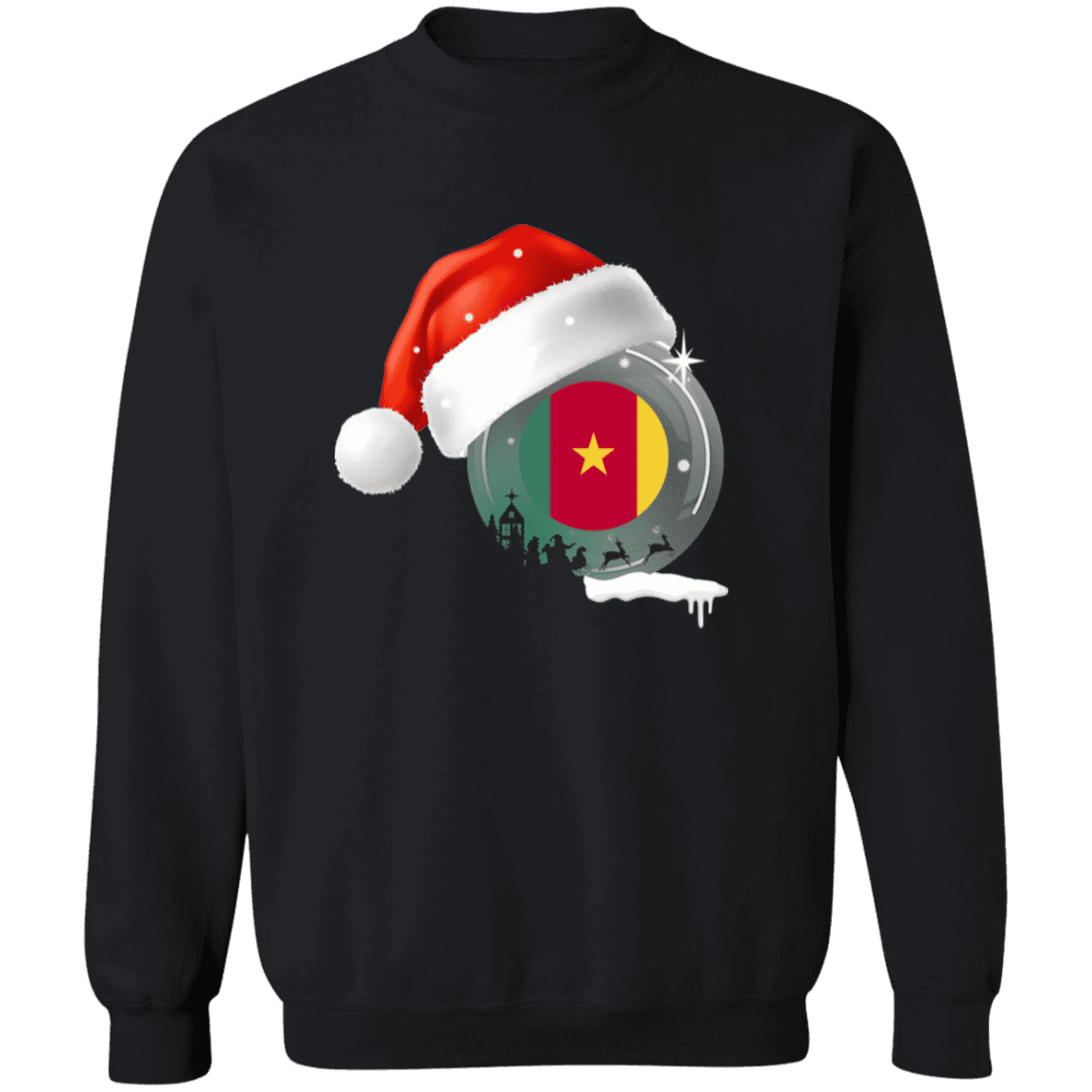 Christmas Cameroon Flag With Santa Hat Cameroonian Root Proud Souvenir ...