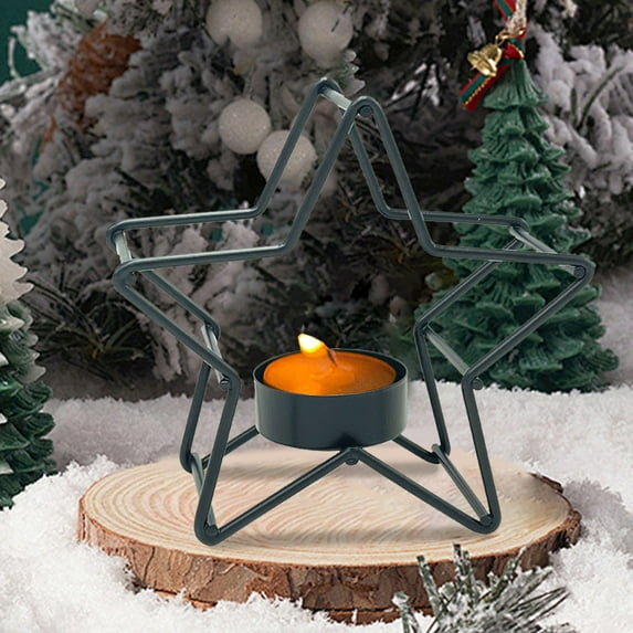 Christmas Candle Holders Star Shape Candle Holders Iron Candle Holders ...
