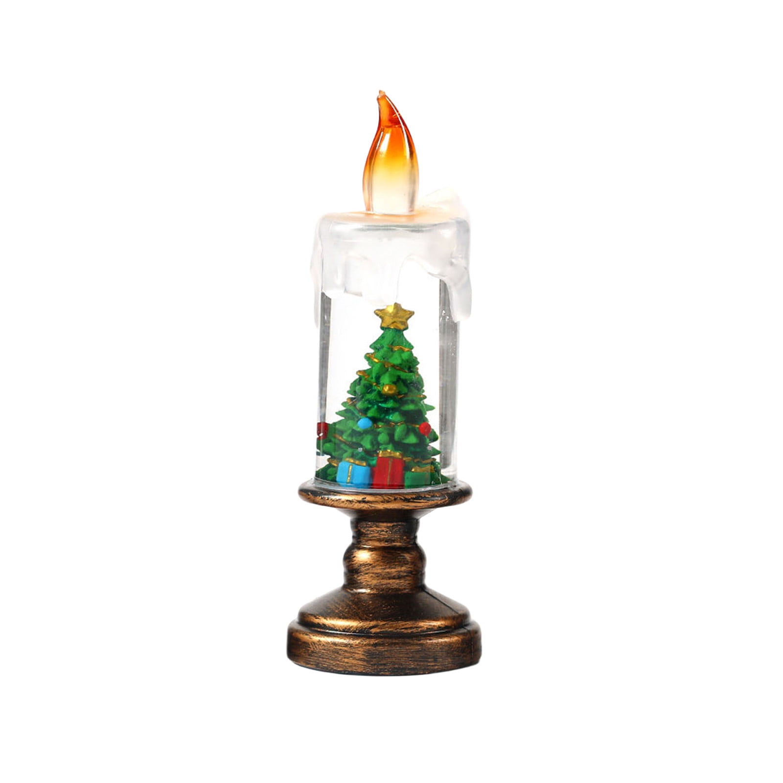 Christmas Candle Lights Decor Holiday Decoration Box for Home Office ...