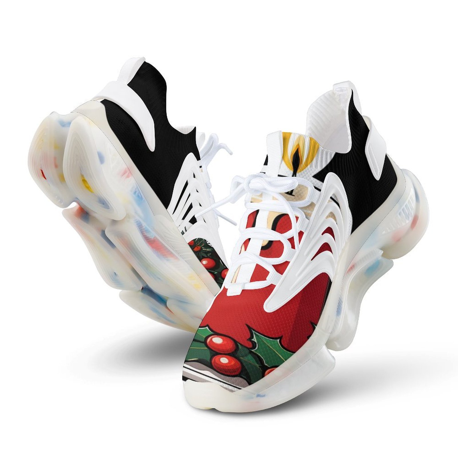 Christmas Candle Ornament Design Walking Shoes for Men Woman ...