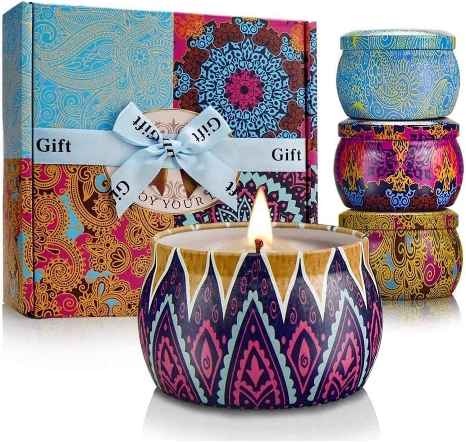 Christmas Candles, 4 Pack Scented Candles, Christmas Gifts for Women ...