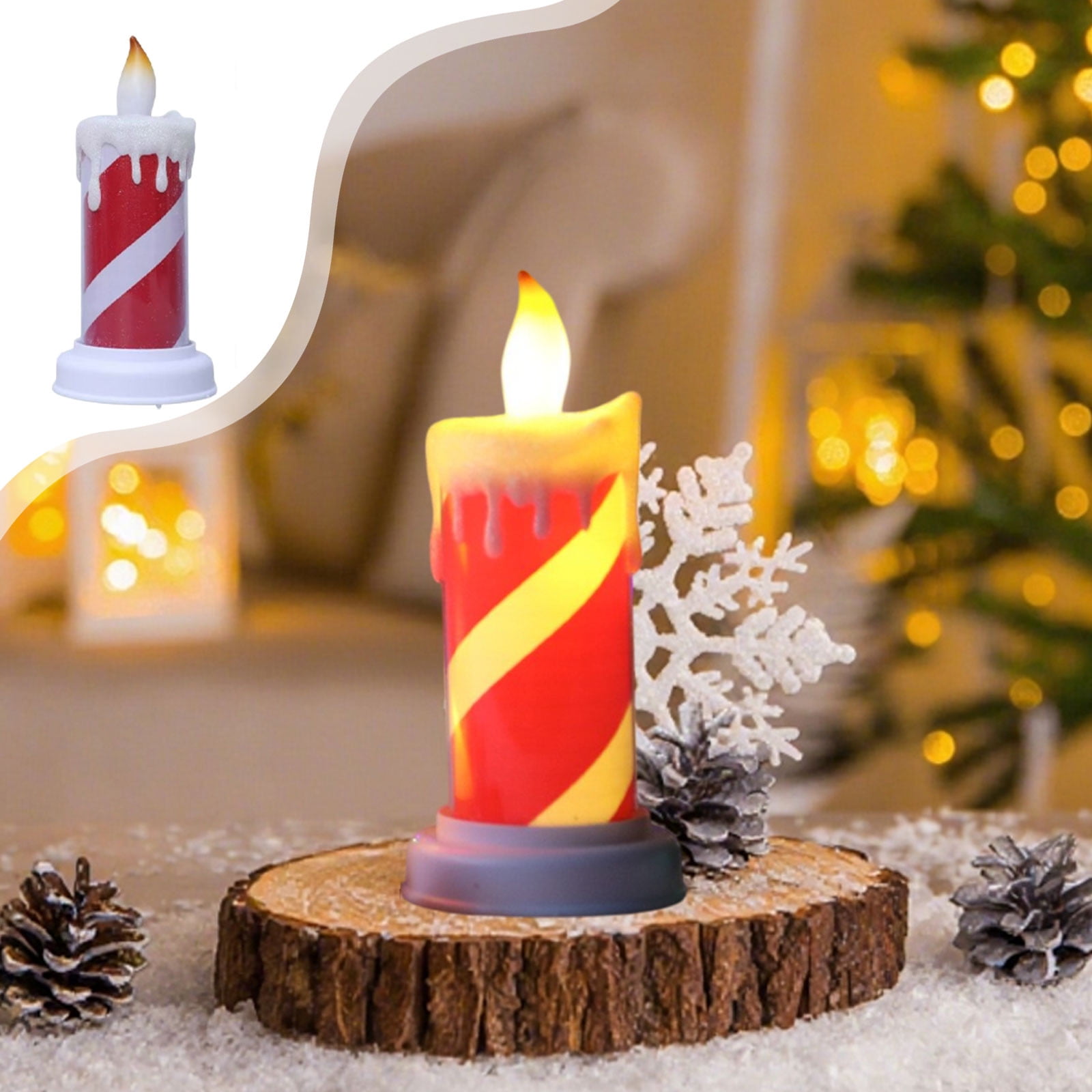 Christmas Candles under $5! kkbbma Christmas Candy Cane Stripe Candles ...