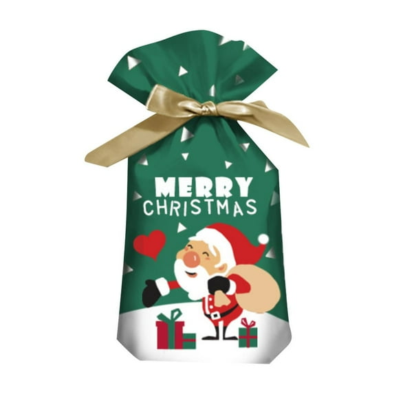 Christmas Candy Bag Gift Packaging Bag Ribbon Drawstring Apple Bag ...
