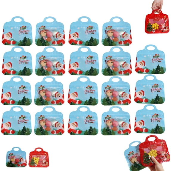 Christmas Candy Bags, Self-Sealing Treat Bags with Clear Window and ...
