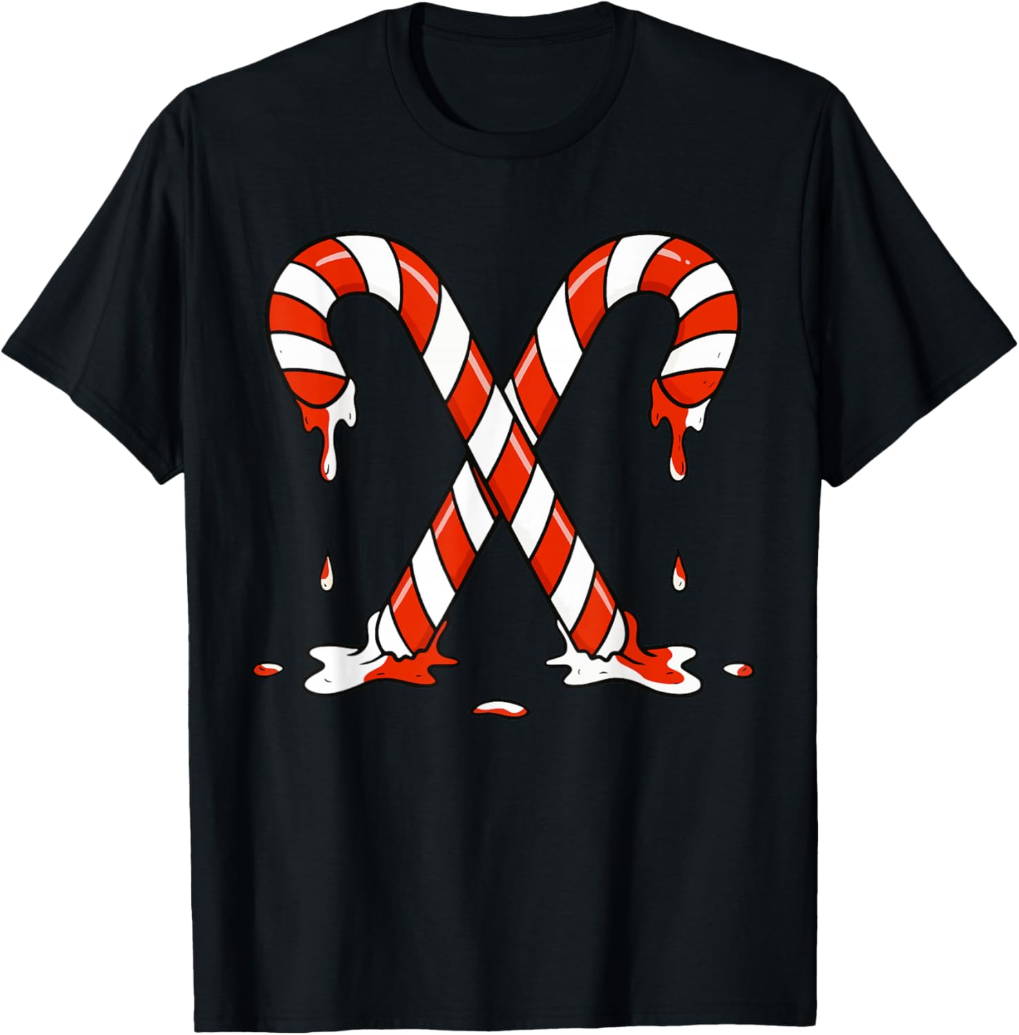 Christmas Candy Cane Drip Boys Girls Kids T-Shirt- American fashion hot ...