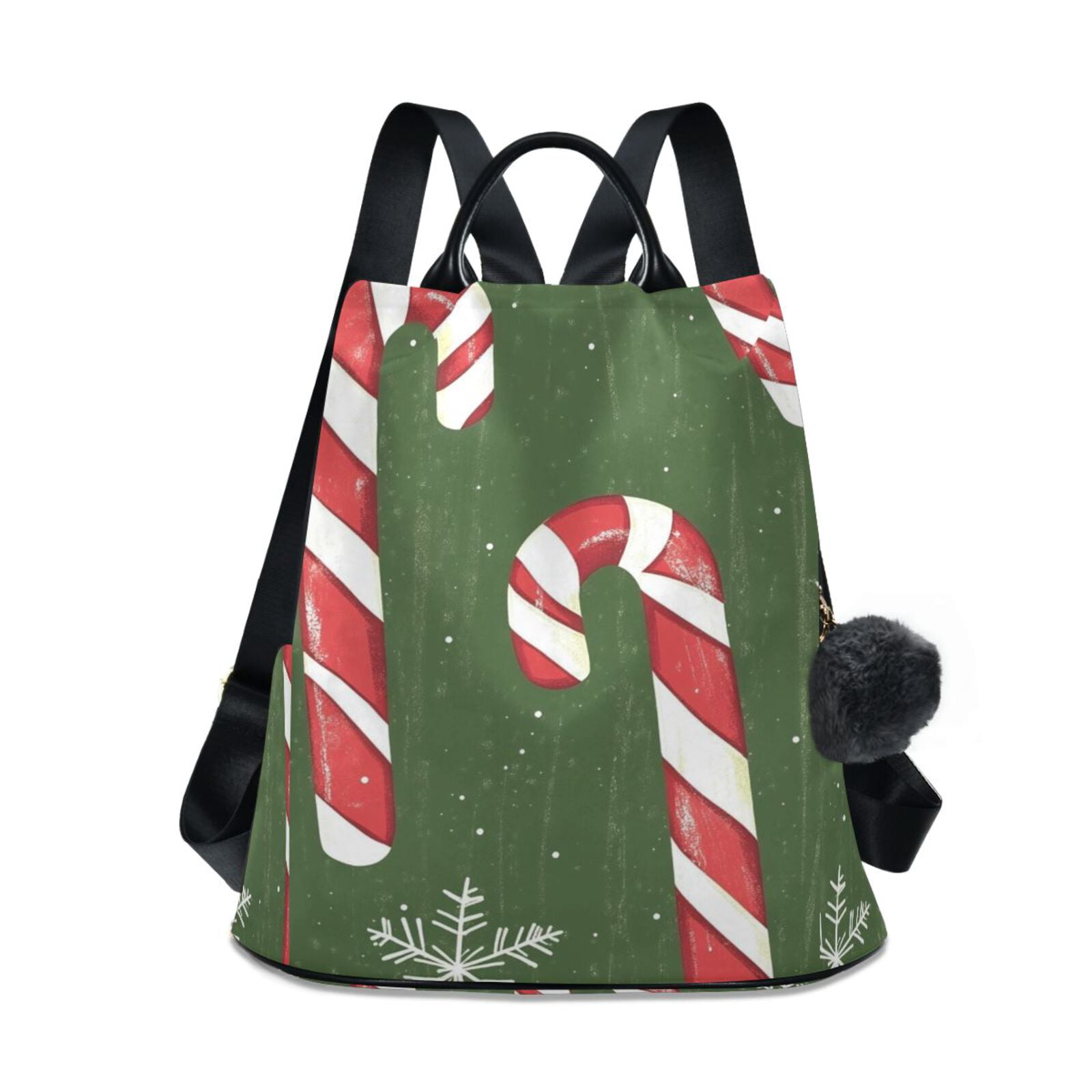 Christmas Candy Cane Travel Laptops Backpack for Women Anti-theft ...