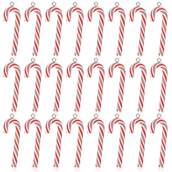 Christmas Candy Cane Tree Decorations | 36ct Red White Polymer ...