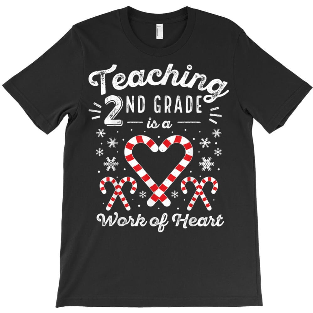 Christmas Candy Cane Work Of Heart Funny Second 2nd Grade Teacher ...