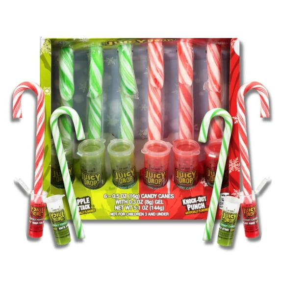 Christmas Candy Canes (Pack AIF9 of 1, Juicy Drop Pop (Red & Green ...