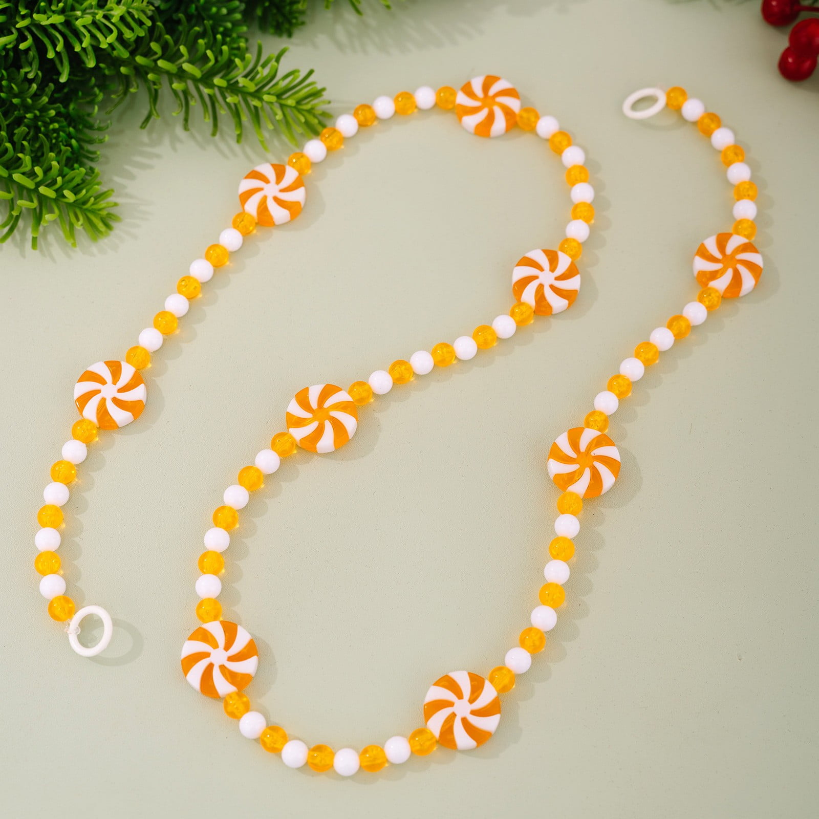 Christmas Candy Garland, Plastic Bead Garland for Tree, Wreath, Fence ...