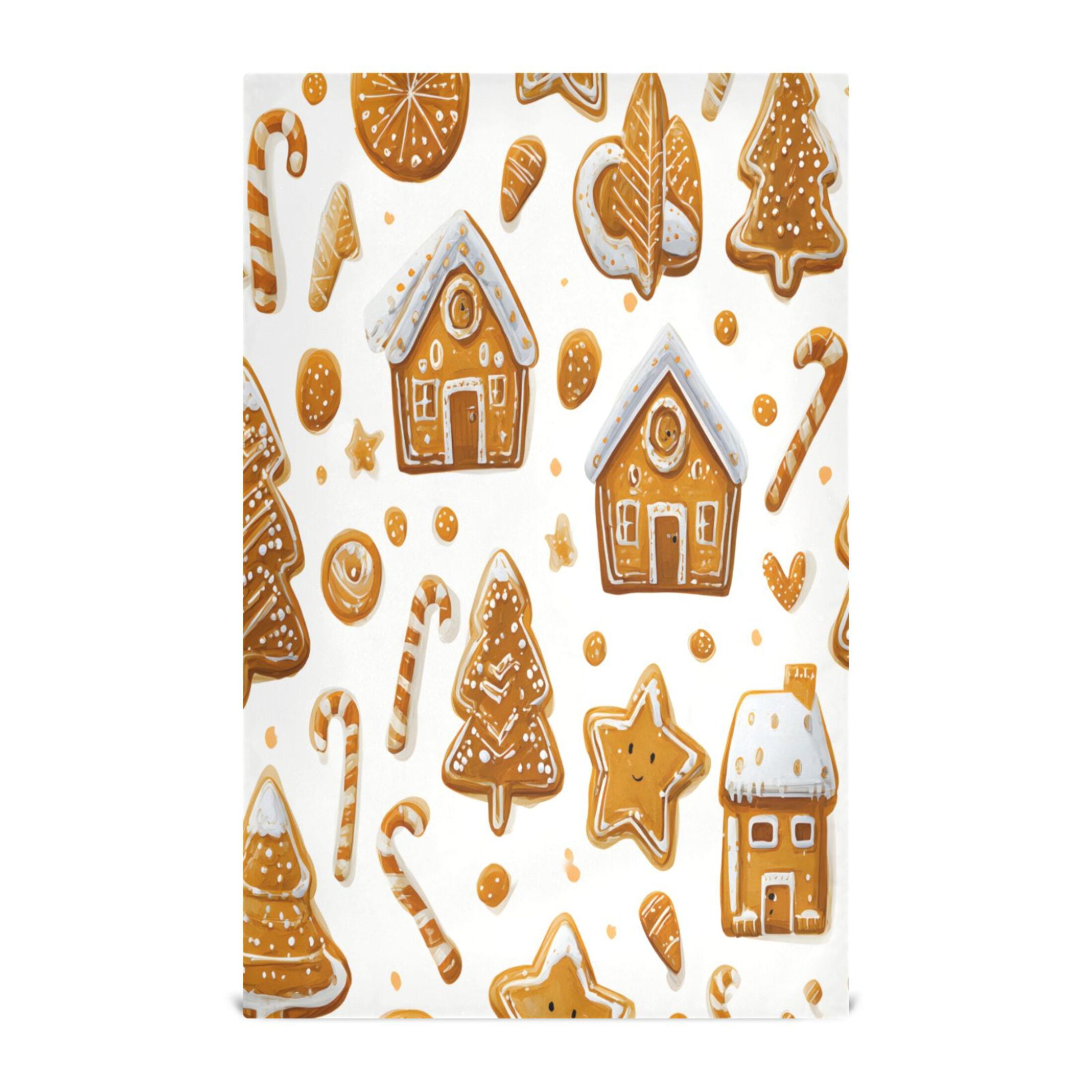 Christmas Candy Gingerbread Kitchen Towels Dishcloth Decorative Waffle ...