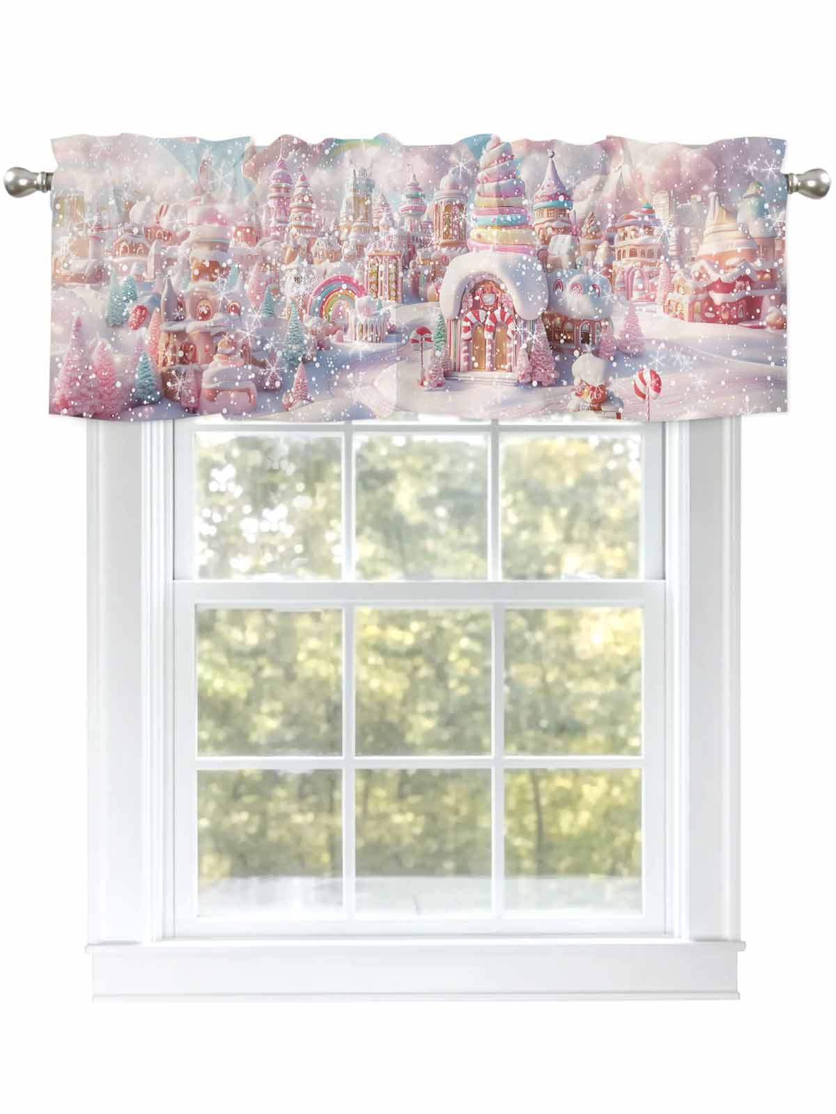 Christmas Candy Ice Cream Valances for Windows Gingerbread Castle ...