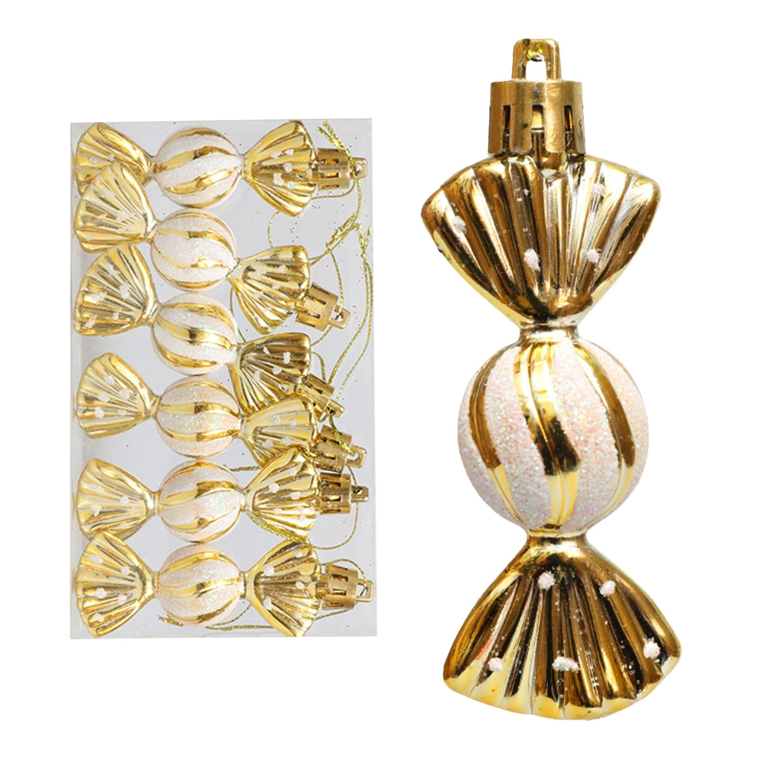 Christmas Candy Ornament Mini Sweet Shaped Baubles – 6 Pcs Christmas ...