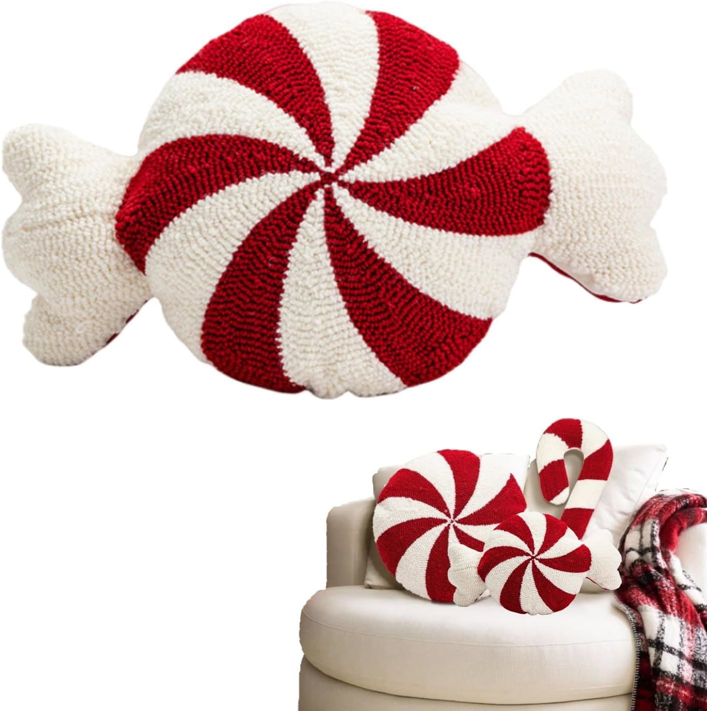Christmas Candy Pillows,Candy Cane Pillow,Peppermint Pillow,Winter ...