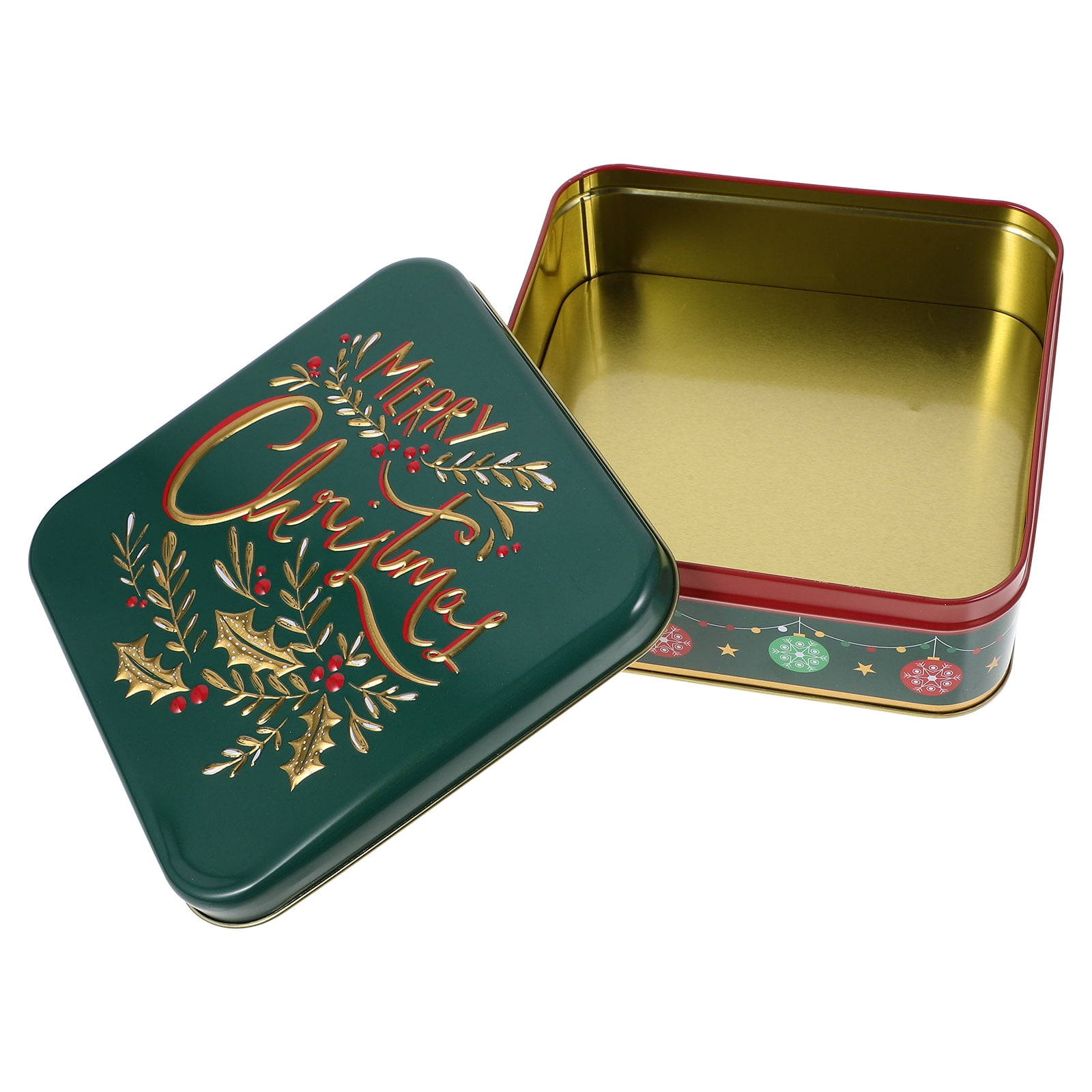 Christmas Candy Tins Tinplate Empty Boxes Cartoon Storage Container ...