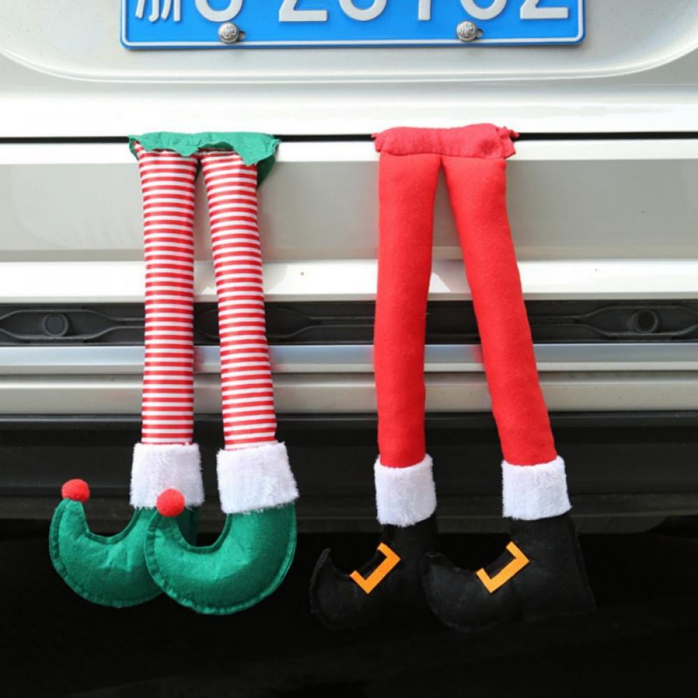 Christmas Car Auto Decorations Accesory Elf Hanging Legs Sticking Out ...