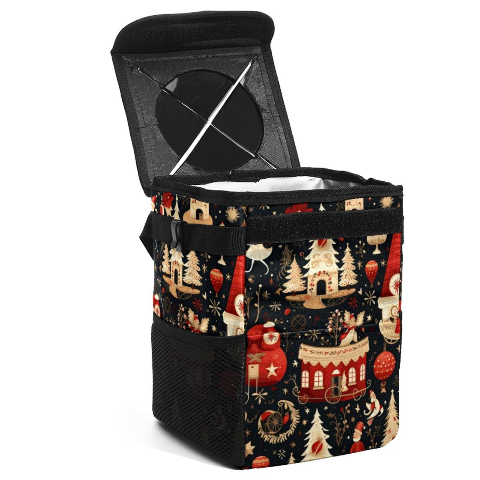 Christmas Car Garbage Can - Foldable, with Lid, Leak-proof, Hanging ...