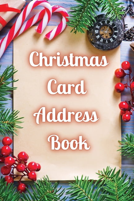 Christmas Card Address Book 100pgs 6''W x 9''H, Address Book & Tracker ...