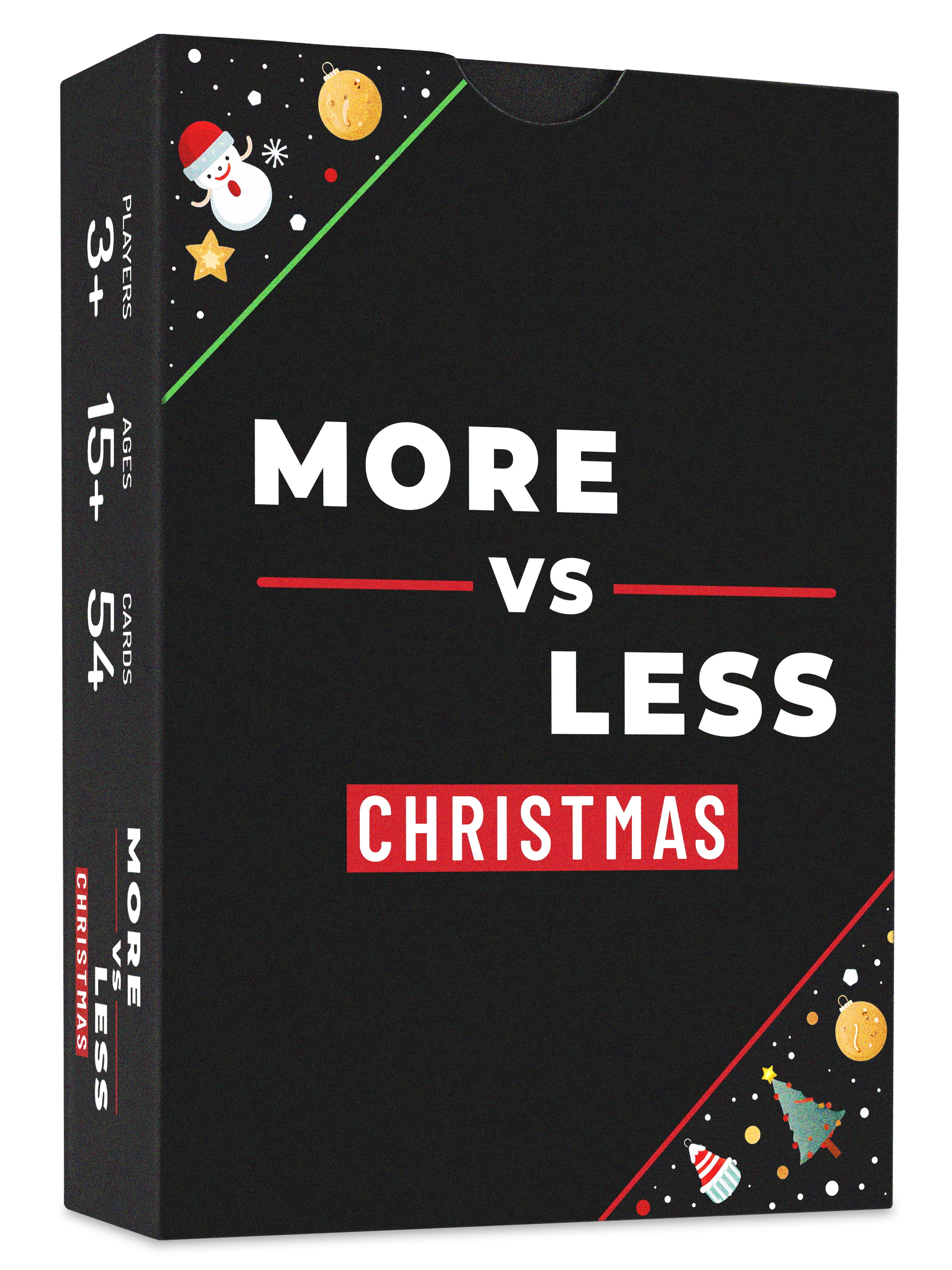 Christmas Card Game More vs Less - Family Games | Christmas Stocking ...