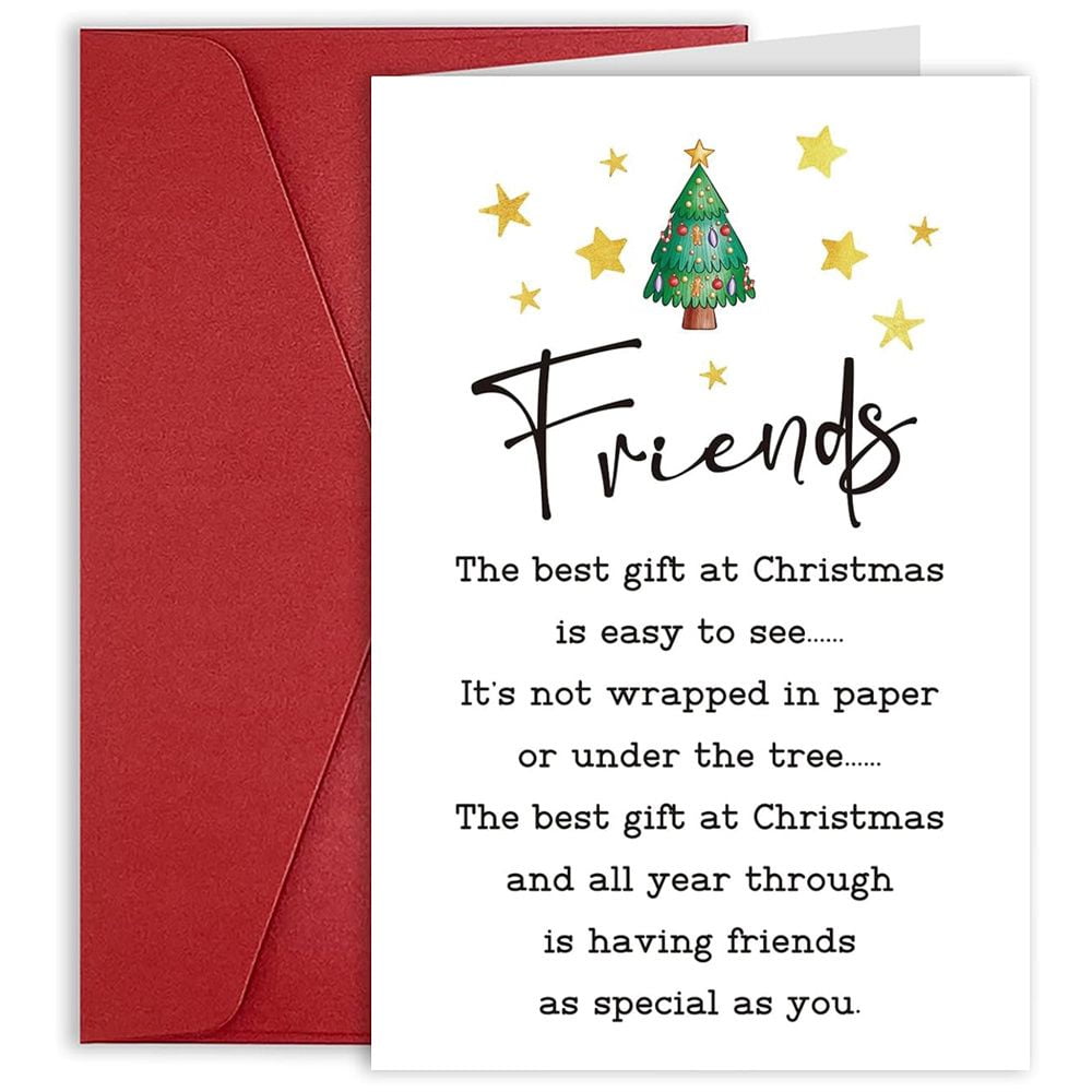 Christmas Card for Friends – Heartwarming Holiday Message – Includes ...