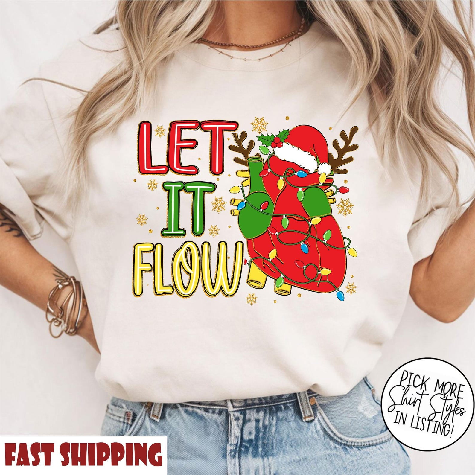 Christmas Cardiac Nurse Heart Anatomy Shirt, Xmas Cath Lab CCU Nurse ...