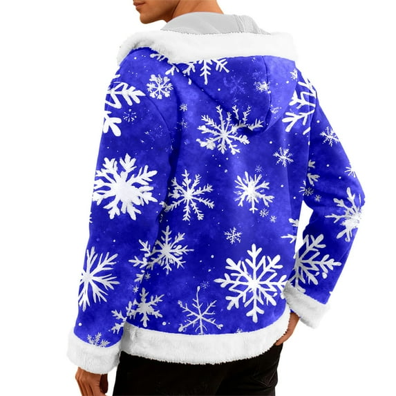Christmas Cardigan Santa Jacket Coat for Men Hoodies Costume Claus ...