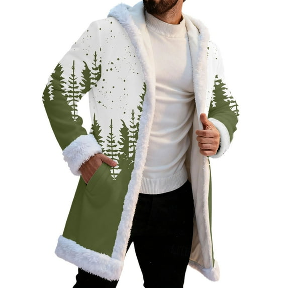 Christmas Cardigan Santa Jacket Coat for Men Hoodies Costume Claus ...