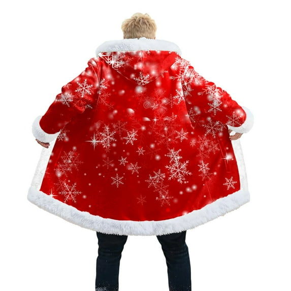 Christmas Cardigan Santa Jacket Coat for Men Hoodies Costume Claus ...
