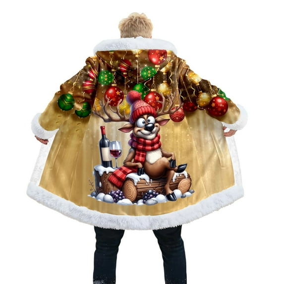 Christmas Cardigan Santa Jacket Coat for Men Hoodies Costume Claus ...