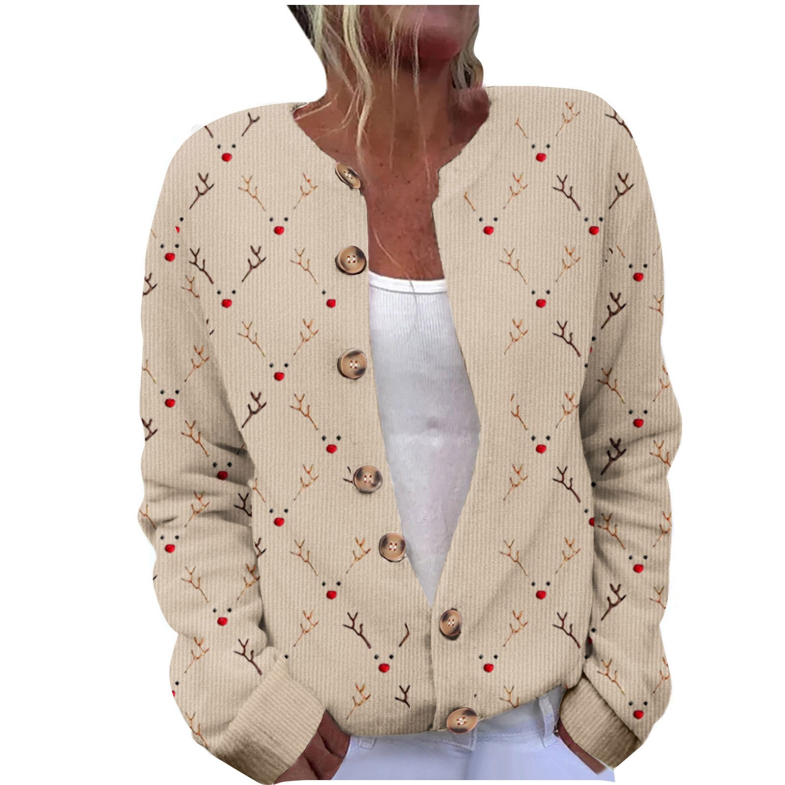Fjofpr Christmas Cardigan for Women 2024 Winter Sweaters for Women ...