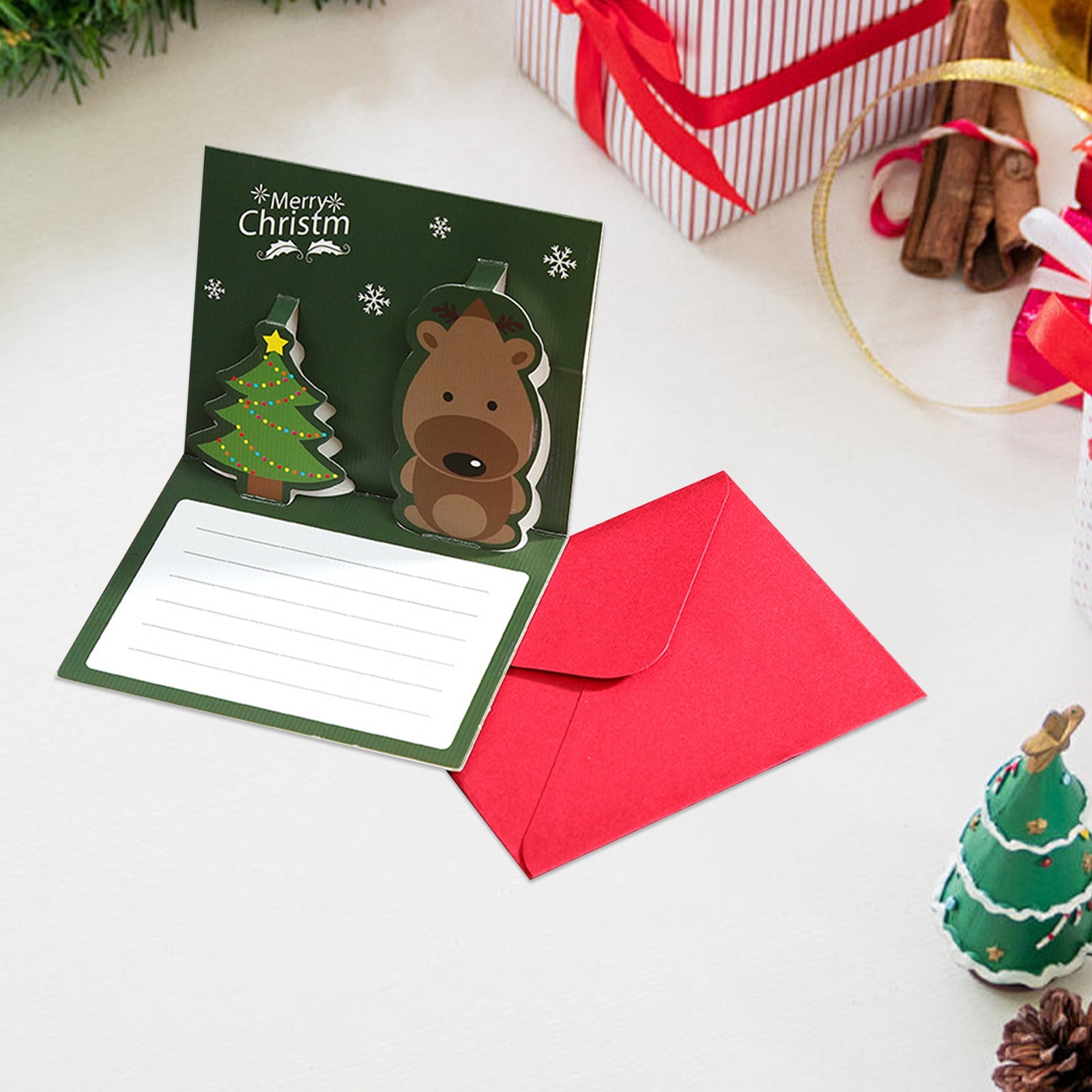 Christmas Cards, Holiday Greeting Cards, 3D Christmas Cards with Cute ...