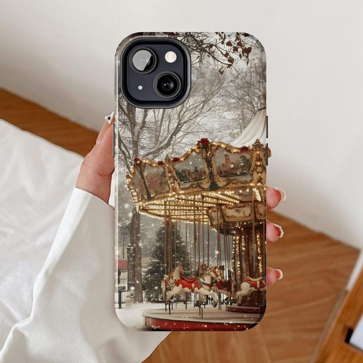 Christmas Carnival Snowy Winter Holiday Festive Phone Case 17 16 15 14 ...