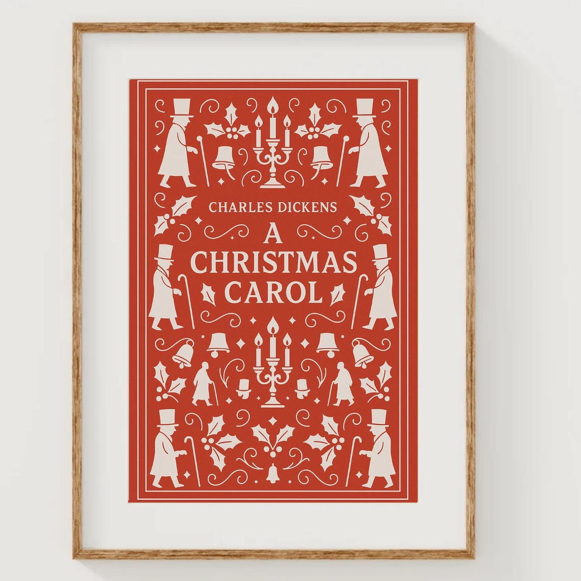 A Christmas Carol Art Print Charles Dickens Book Cover Poster Classic ...