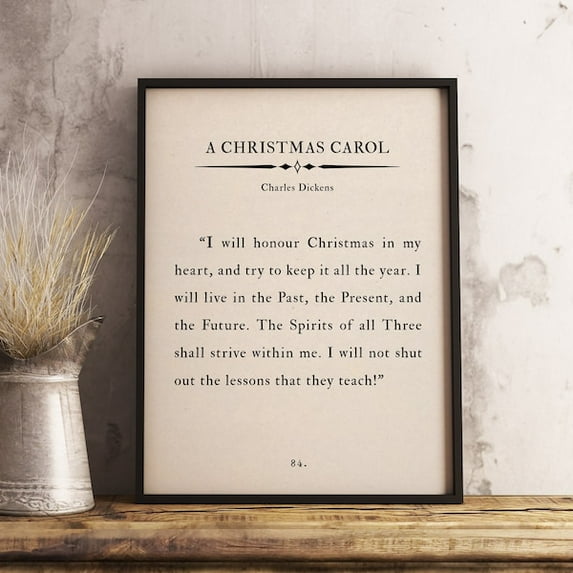 A Christmas Carol Quote, Charles Dickens Print, Christmas Poster, Wall ...
