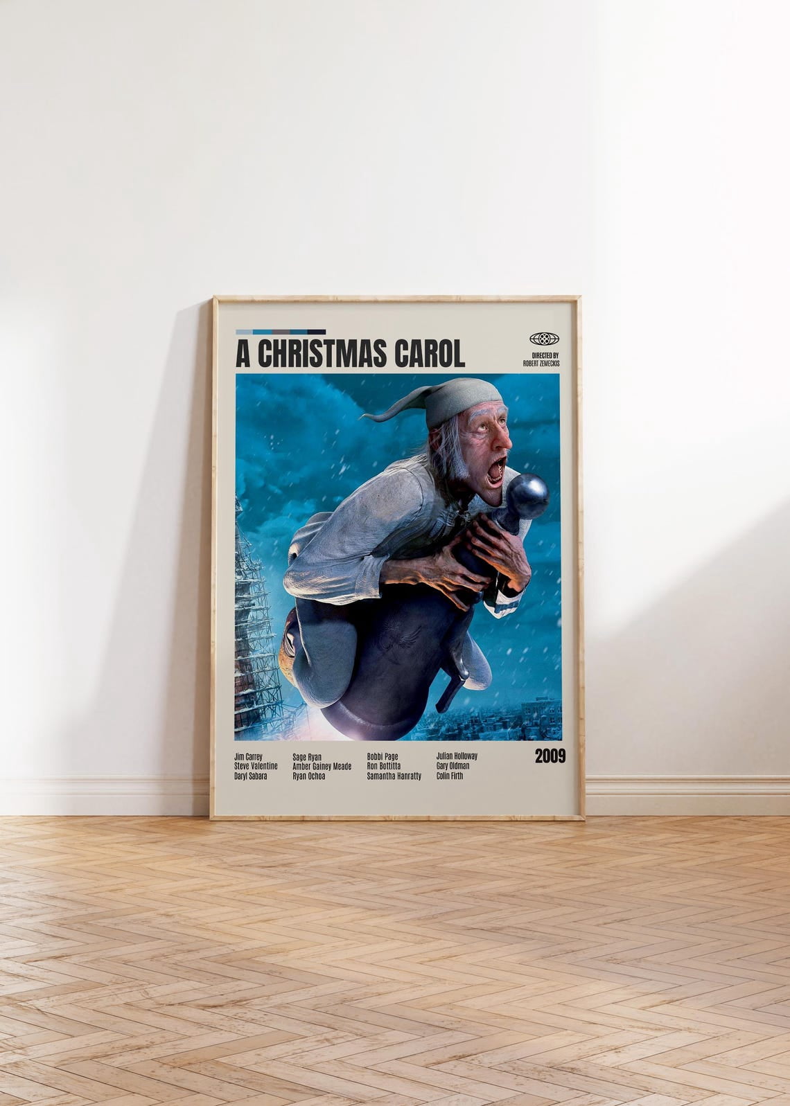 A Christmas Carol,Robert Zemeckis,Minimalist Movie Poster, Retro Movie ...