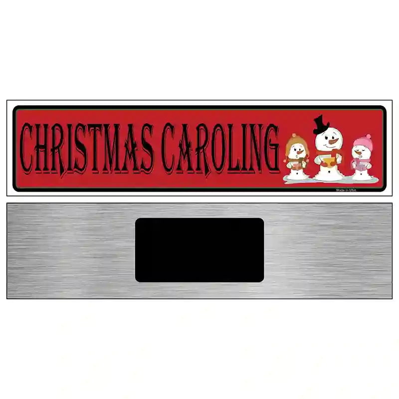 Christmas Caroling Novelty Metal Street Sign 6" x 1.5" Magnet (KM ...