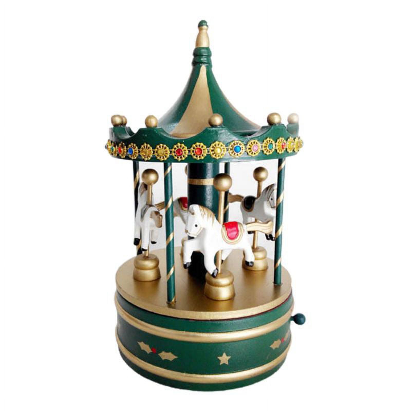 Christmas Carousel Decoration Carousel Go Round with Music Realistic ...