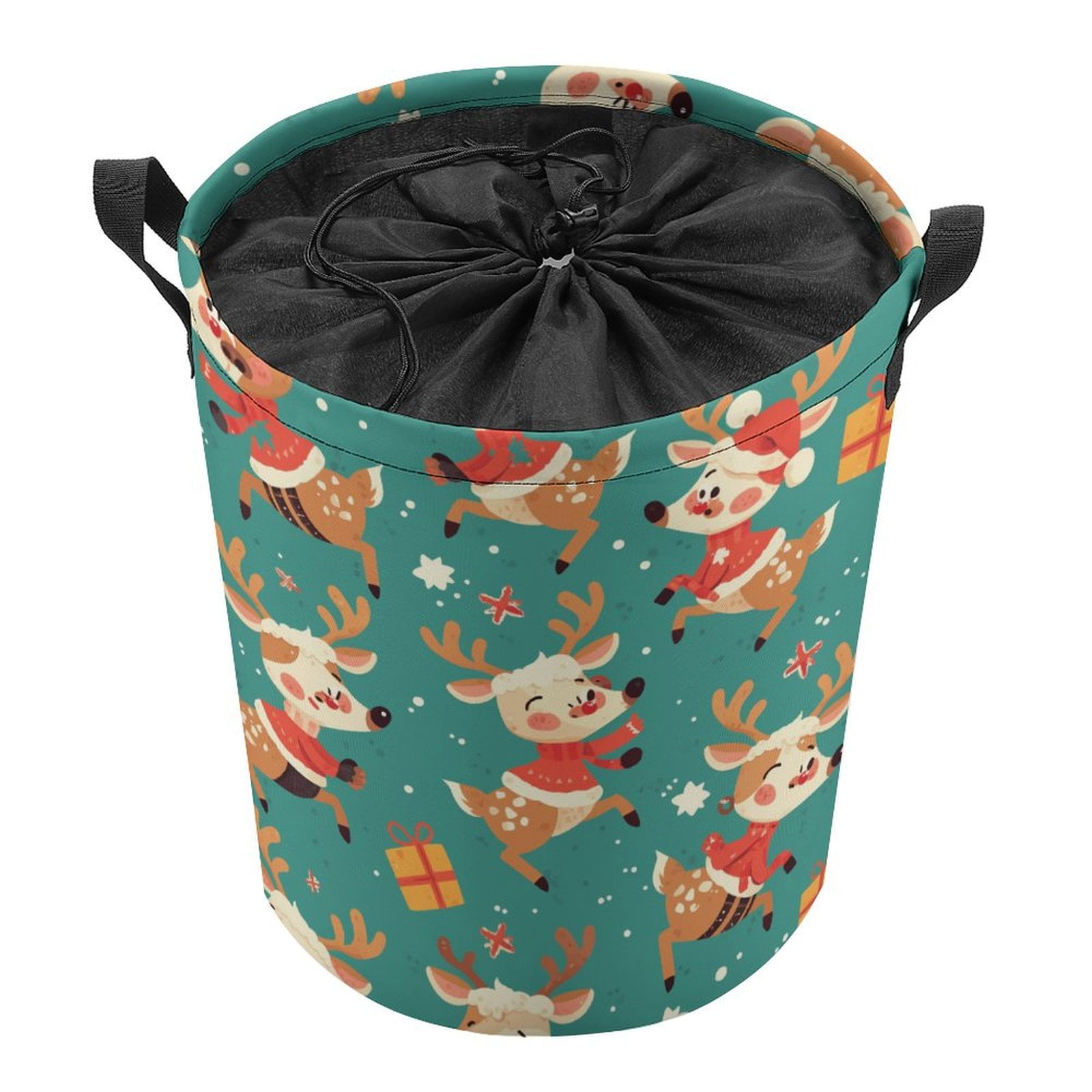 Christmas Cartoon Cute Elk Dirty Laundry Basket Home Organizer Basket ...