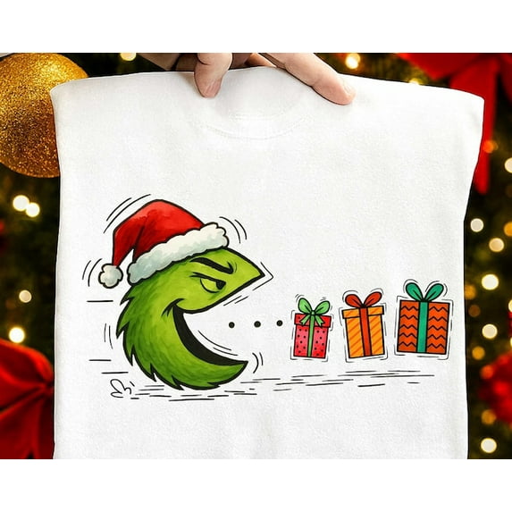Christmas Cartoon Ghost , Trendy Green Cartoon Christmas Chasing Ghost ...