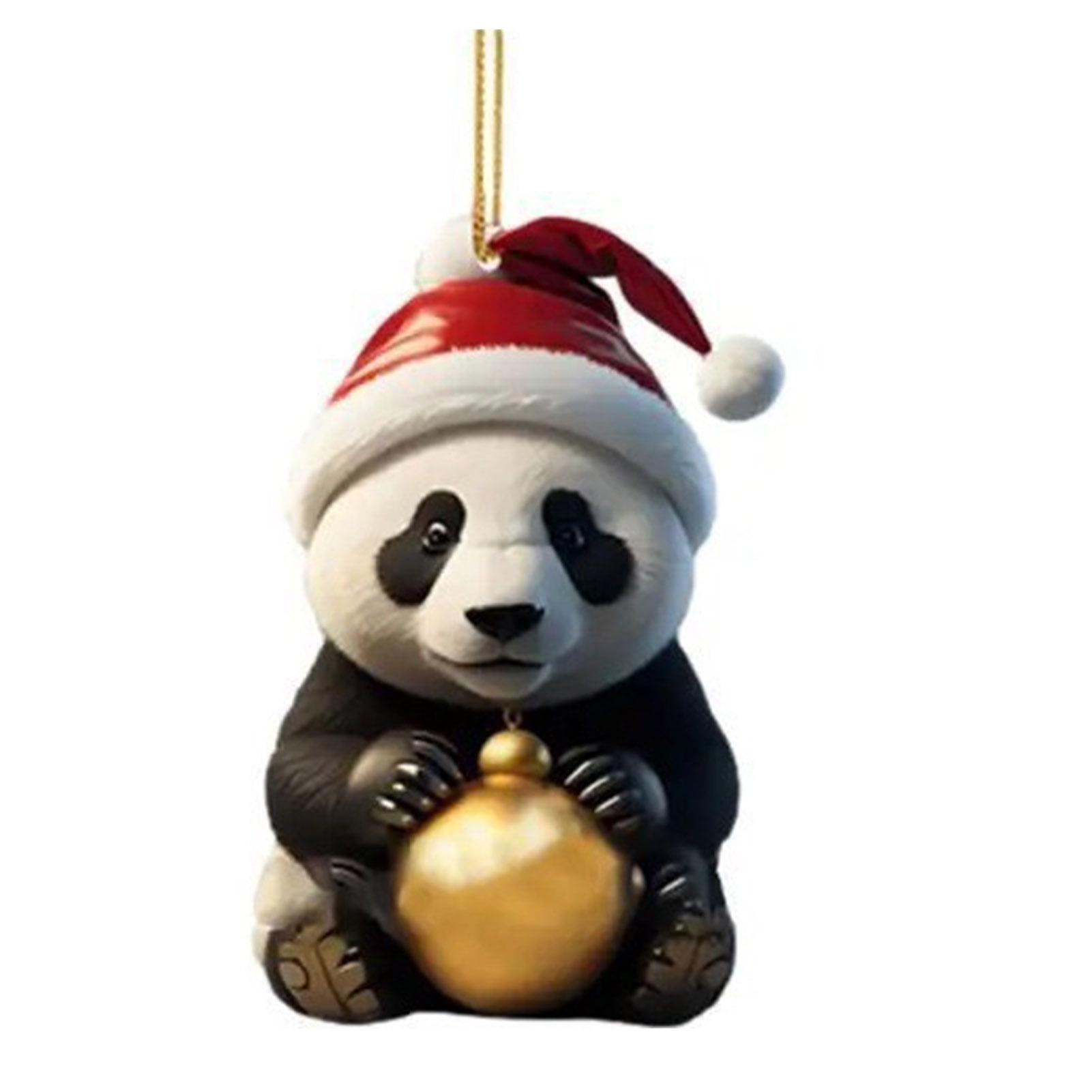 Christmas Cartoon Panda Ornament Xmas Tree Hanging Pendant Acrylic ...
