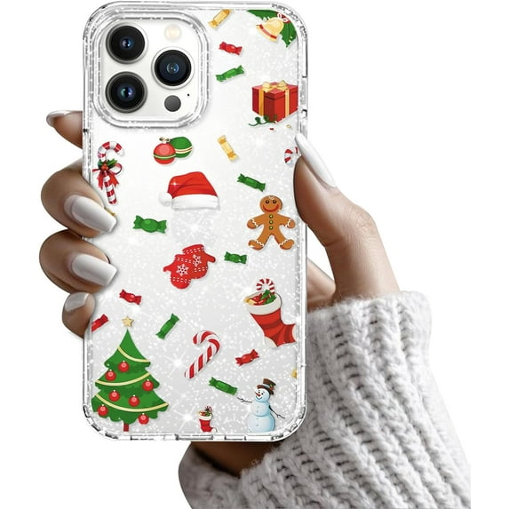 Christmas Case Compatible with for iPhone 13 Pro Max 6.7'', Cute Clear ...