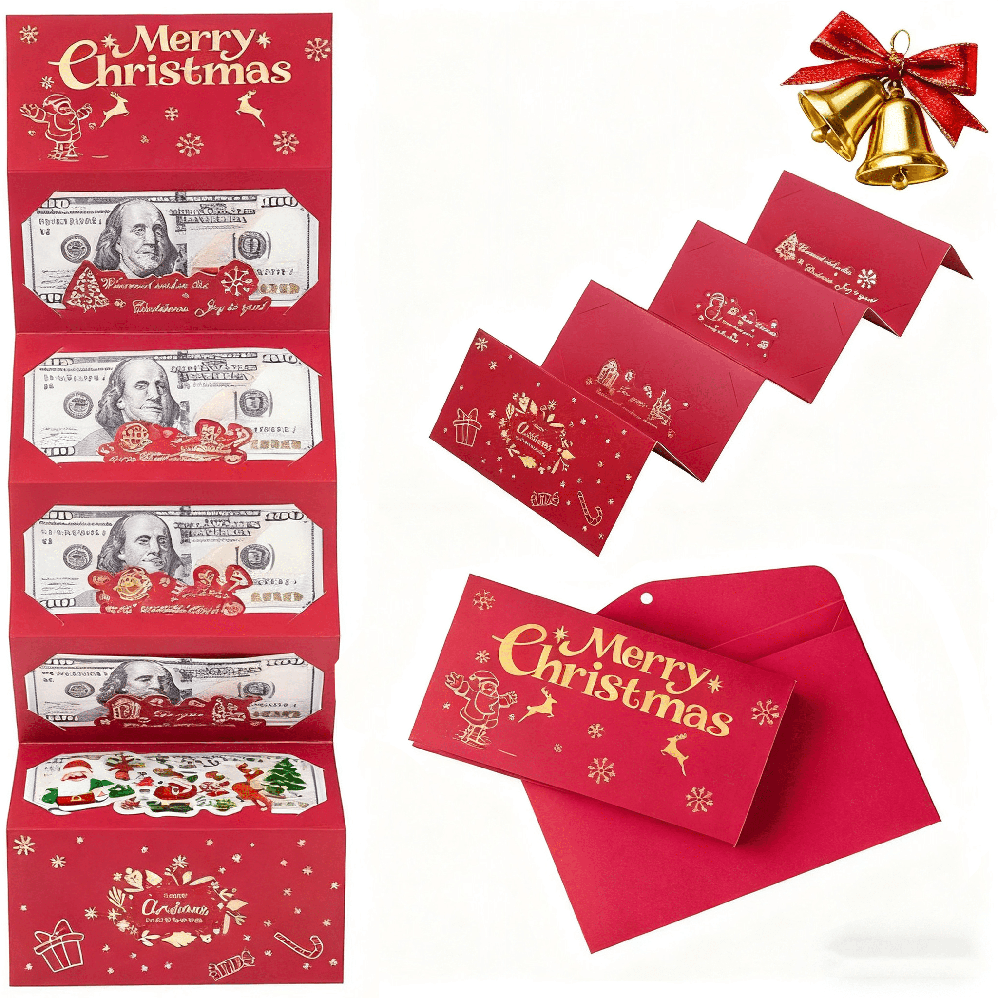 Christmas Cash Gift Envelope,Christma Card With Envelope, Surprise Xmas ...