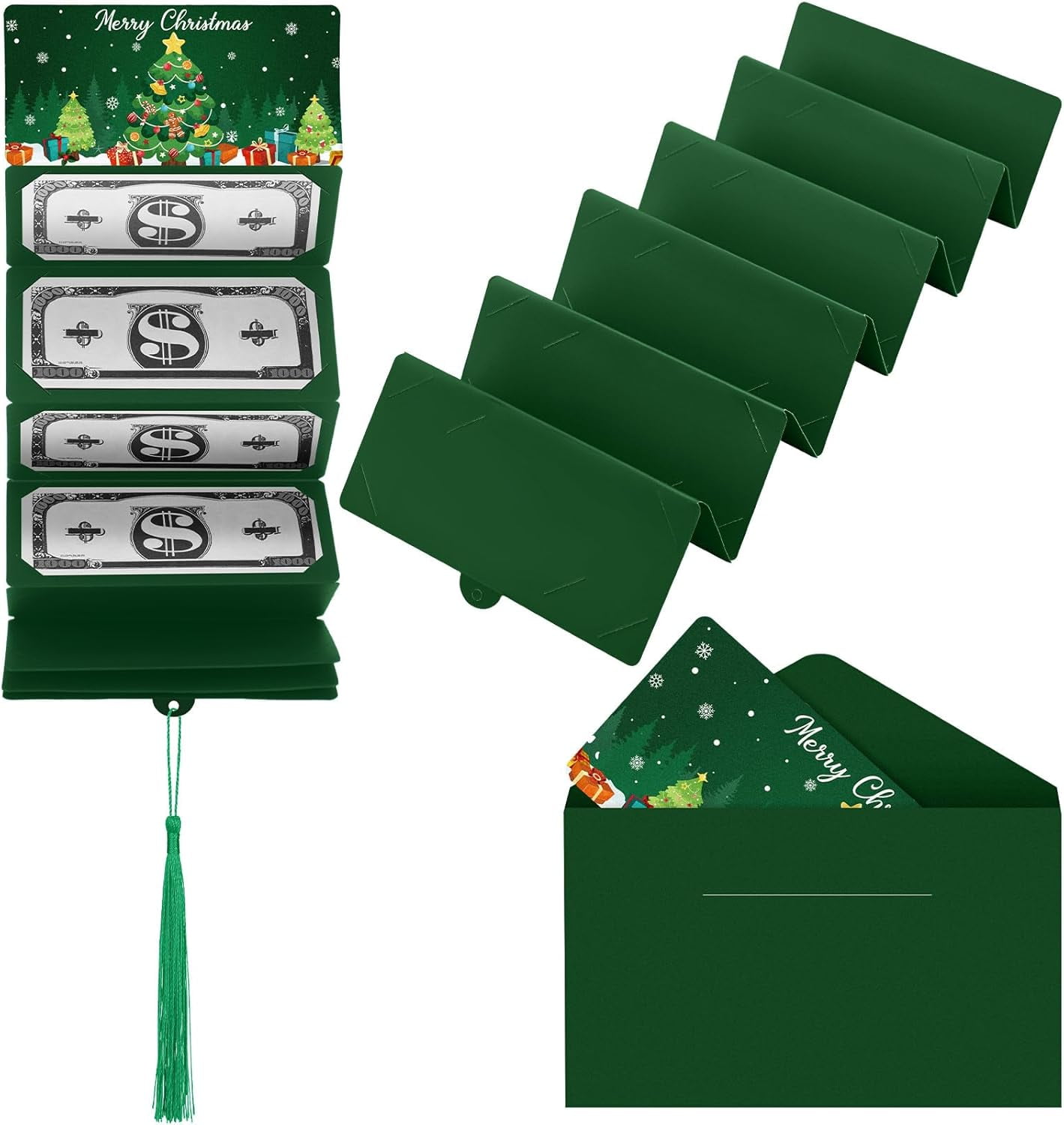 Christmas Cash or Gift Envelope with 10 Slots, Surprise Christmas Gift ...