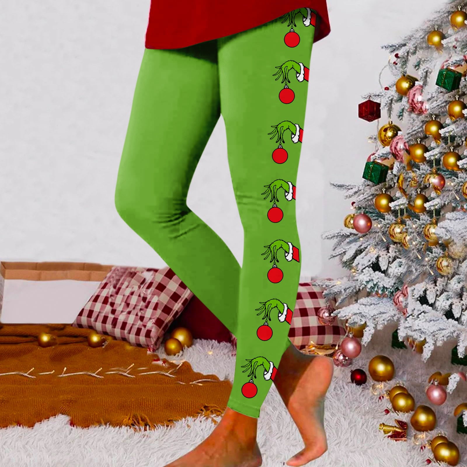 Christmas Casual Long Pants Grinch Christmas Pants for Women Women's ...