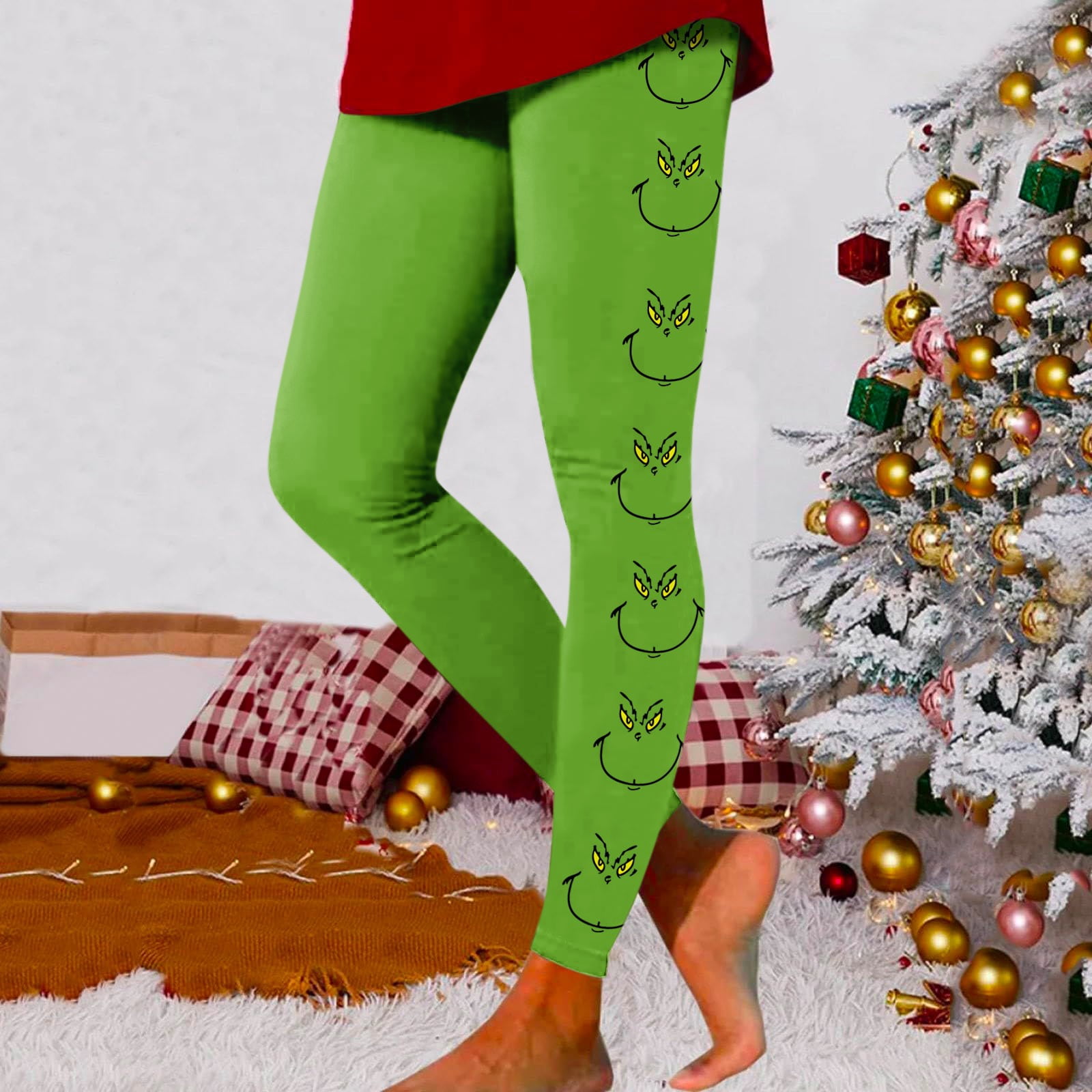 Christmas Casual Long Pants Grinch Christmas Pants for Women Women's ...