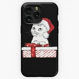 Christmas Cat Festive Holiday Funny Design iPhone Case 17 11 12 13 14 ...