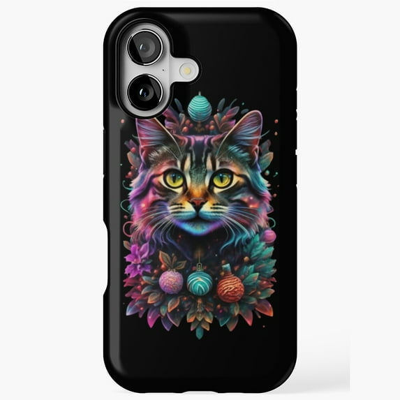 Christmas Cat Festive Holiday Graphic Phone Case iPhone 17 11 12 13 14 ...