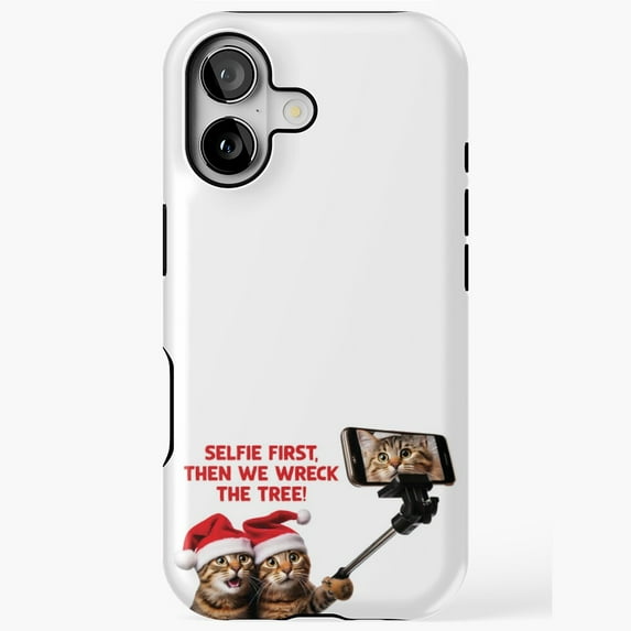 Christmas Cat Meme Funny Holiday Graphic Case iPhone 17 11 12 13 14 15 ...