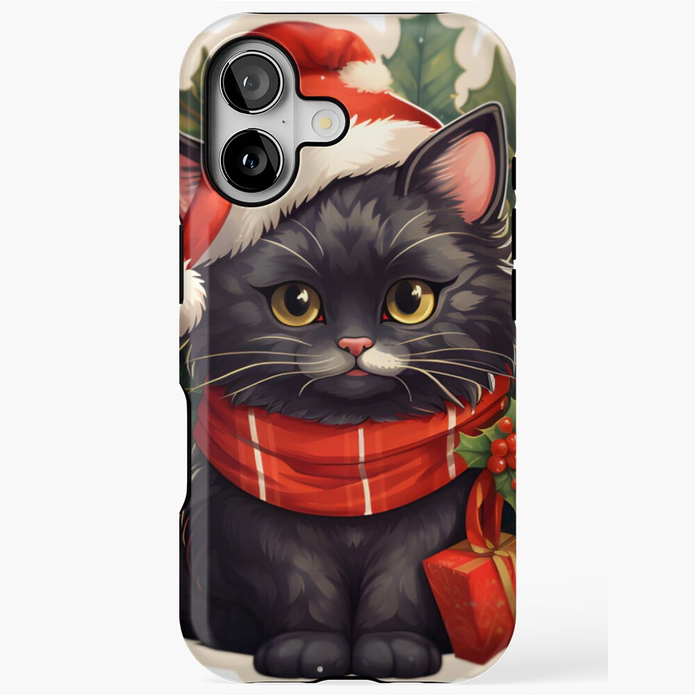 Christmas Cat Neko Holiday Spirit Cute Kitty Case with iPhone 17 to 11 ...